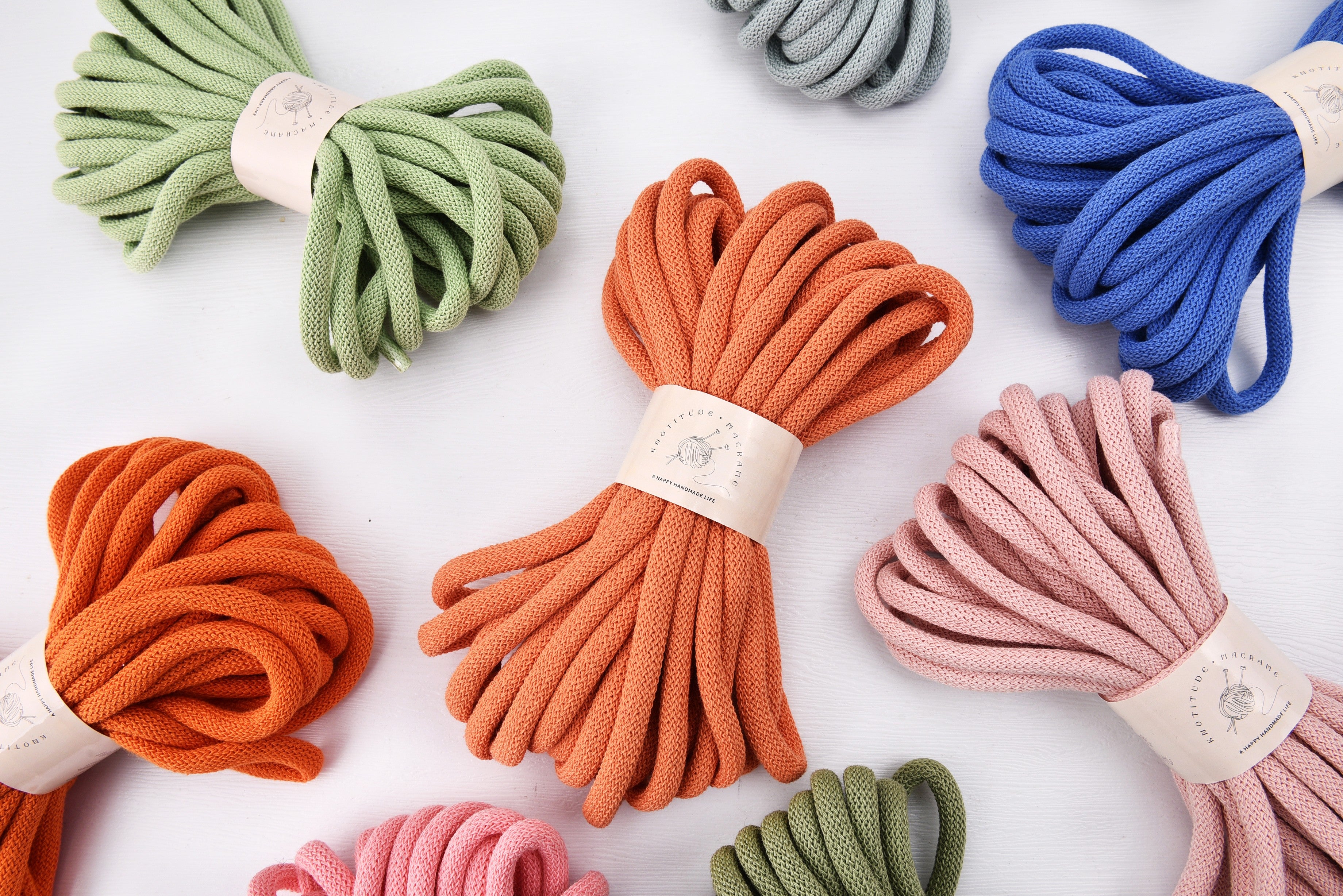 Soft 9MM Cotton Braid Cord Chunky Macrame Cord 10meters a Skein 100% P
